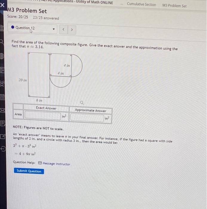 Solved Find the area of the following composite figure. Give | Chegg.com