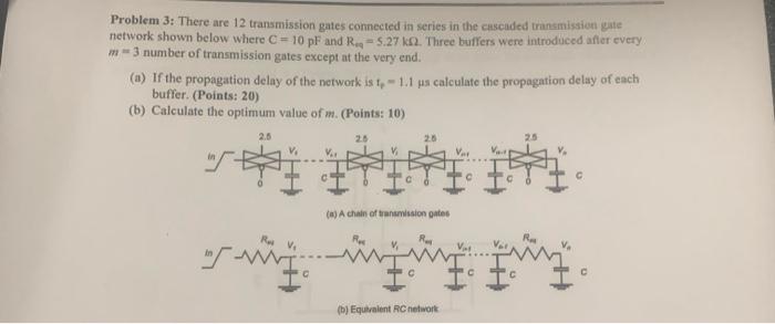 Solved Problem 3: There are 12 transmission gates connected | Chegg.com