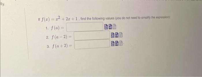 Solved If f(x)=x2+2x+1, find the following values (you do | Chegg.com