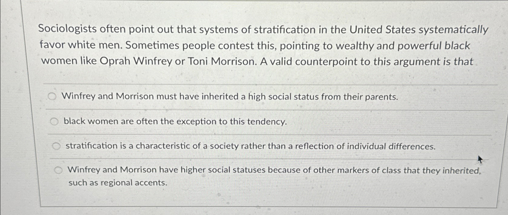 Solved Sociologists often point out that systems of | Chegg.com