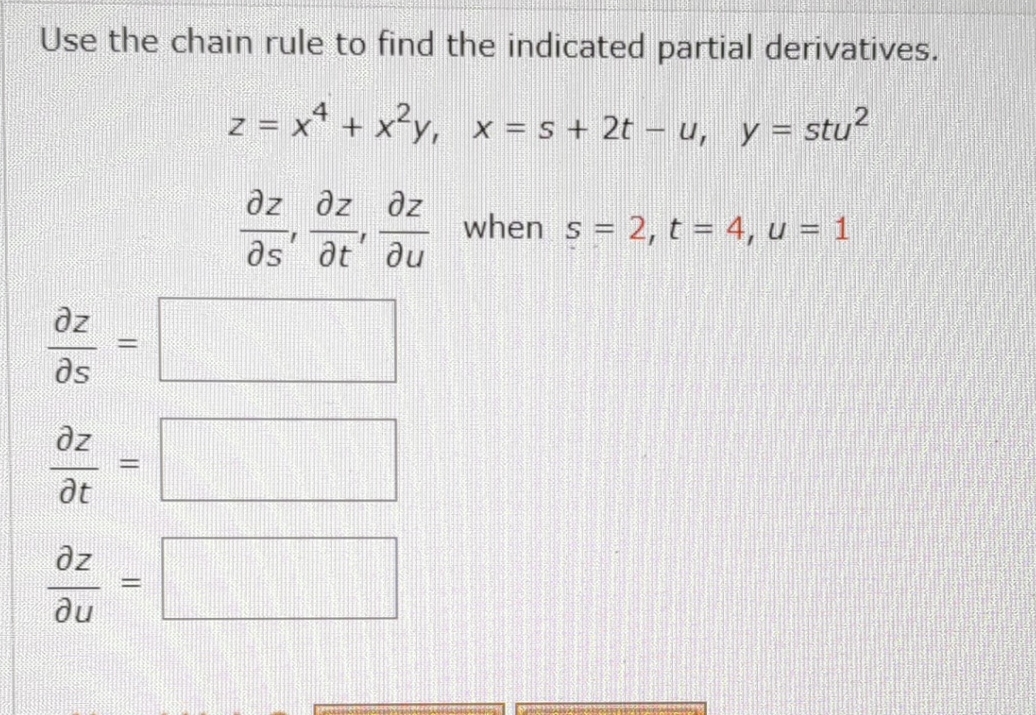 Solved Use the chain rule to find the indicated partial | Chegg.com