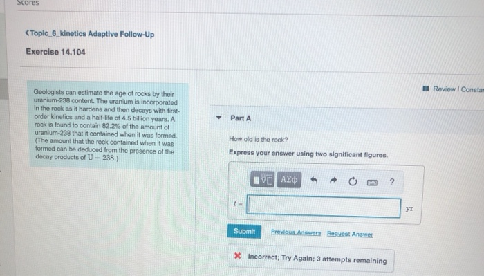Solved Scores Incorrect; Try Again: 3 attempts remaining | Chegg.com