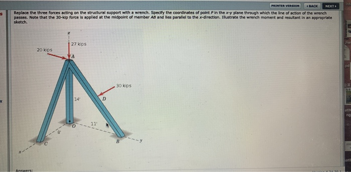 Solved PRINTER VERSION 4 BACK NEXT Replace the three forces | Chegg.com
