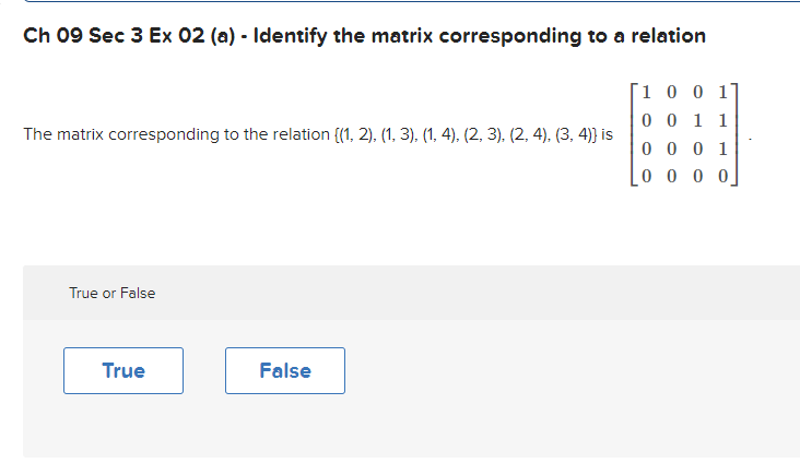 Ch09Sec3Ex02 (a) - ﻿Identify the matrix corresponding | Chegg.com