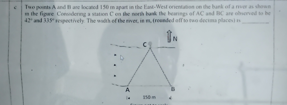 Solved Two points A and B are located 150 ﻿m apart in the | Chegg.com