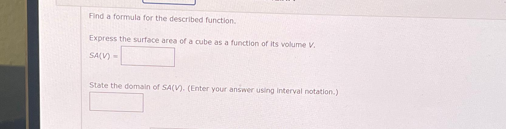 Solved Find a formula for the described function.Express the | Chegg.com