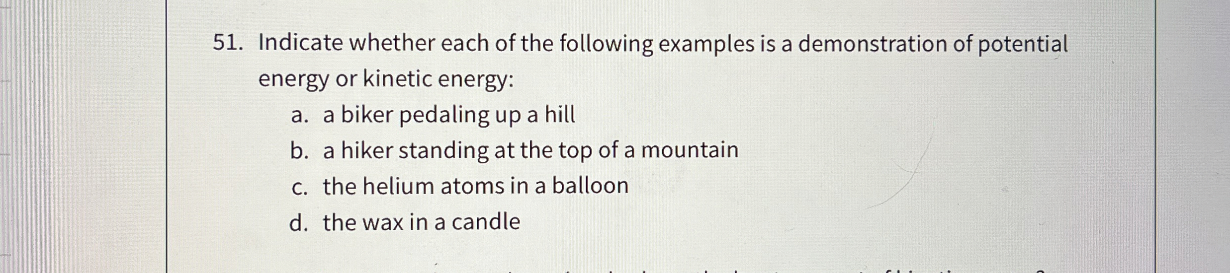 Solved Indicate whether each of the following examples is a | Chegg.com