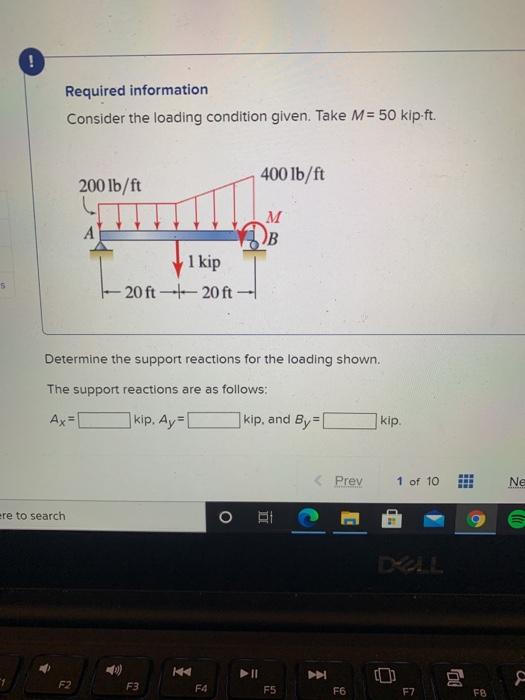 Solved ! Required information Consider the loading condition | Chegg.com