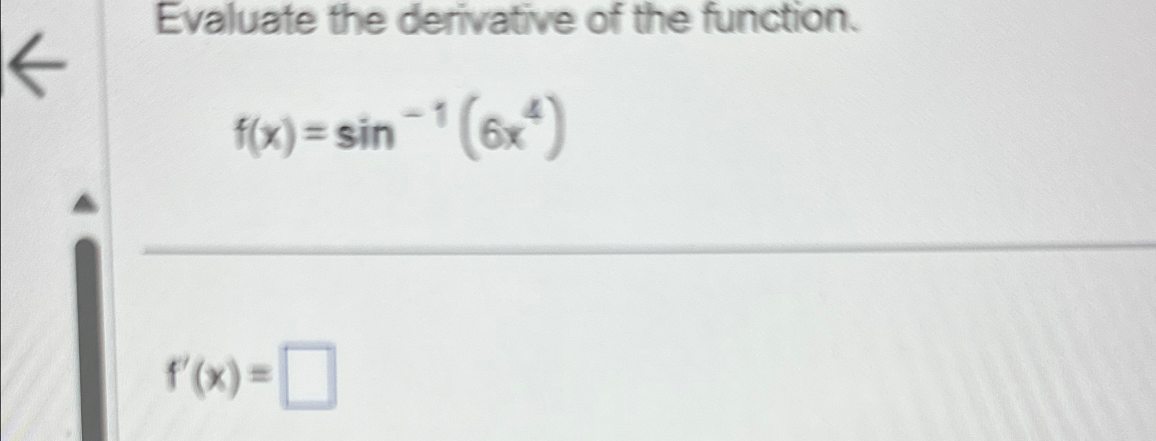 Solved Evaluate the derivative of the | Chegg.com