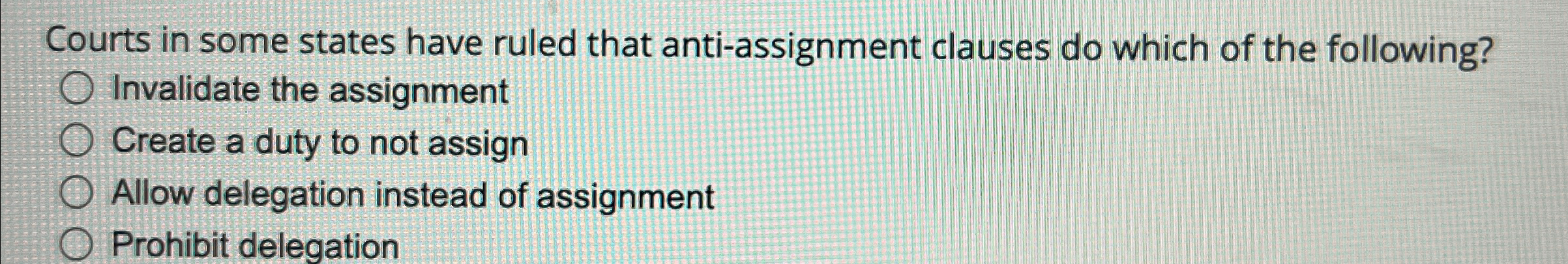 Solved Courts in some states have ruled that anti-assignment | Chegg.com