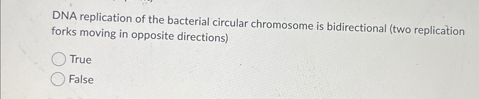 Solved DNA replication of the bacterial circular chromosome | Chegg.com