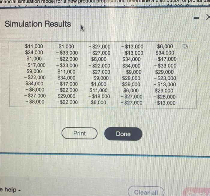Solved Implement a financial simulation model for a new | Chegg.com