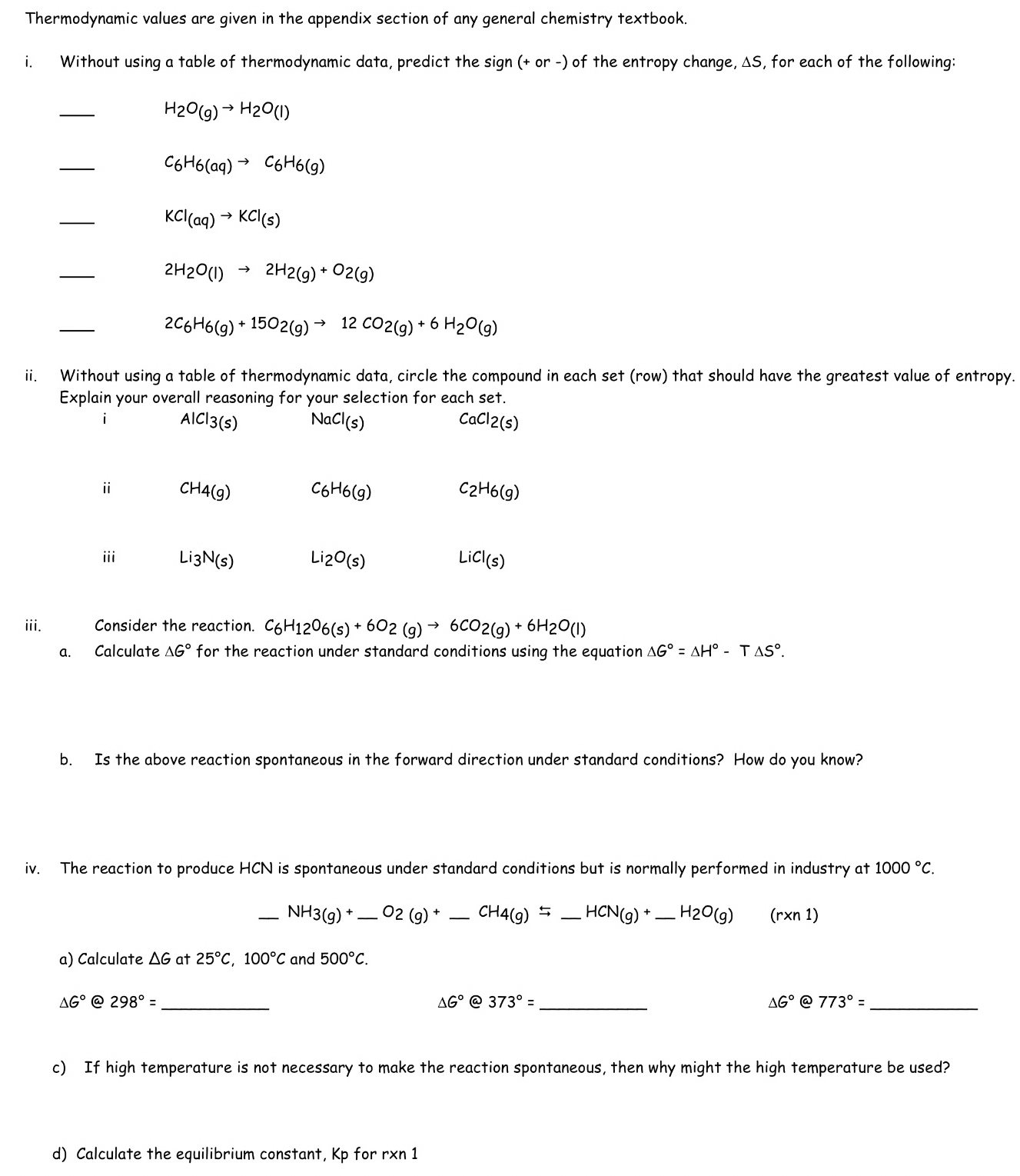 Solved Thermodynamic values are given in the appendix | Chegg.com