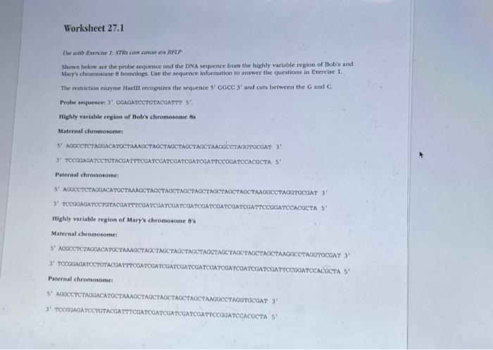 Solved Comparing Genomes 8. What is a STR microsatellite? 9. | Chegg.com
