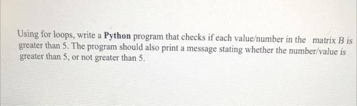 Solved Using for loops, write a Python program that checks | Chegg.com