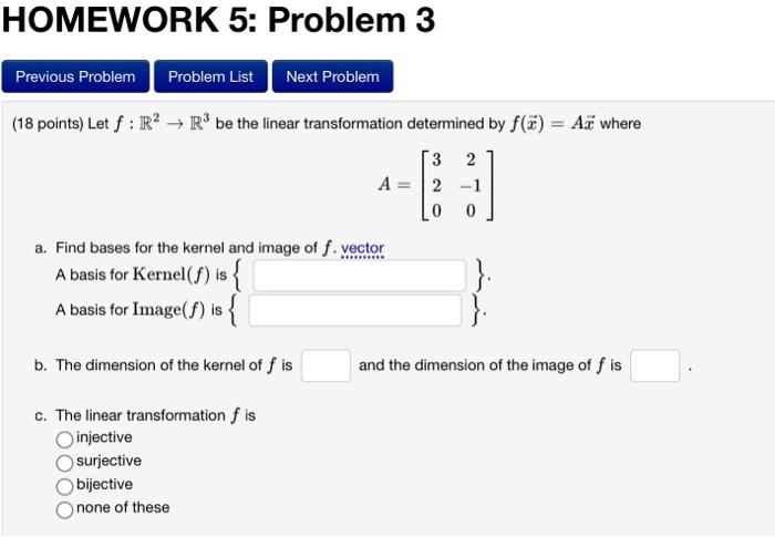 Solved Homework 5 Problem 3 Previous Problem Problem List 0861