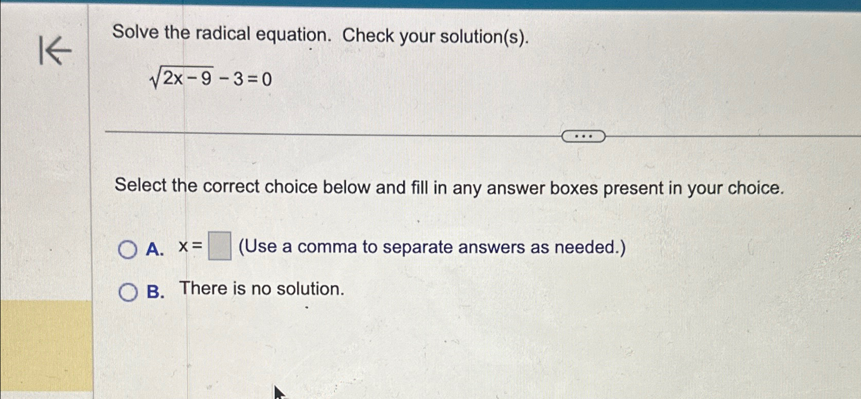 Solved Solve the radical equation. Check your | Chegg.com