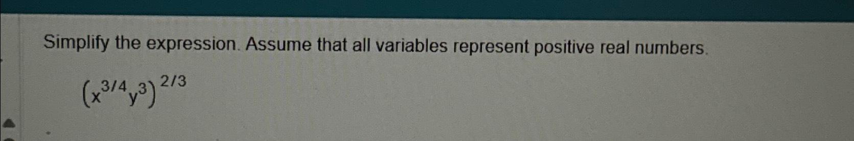 Solved Simplify the expression. Assume that all variables | Chegg.com