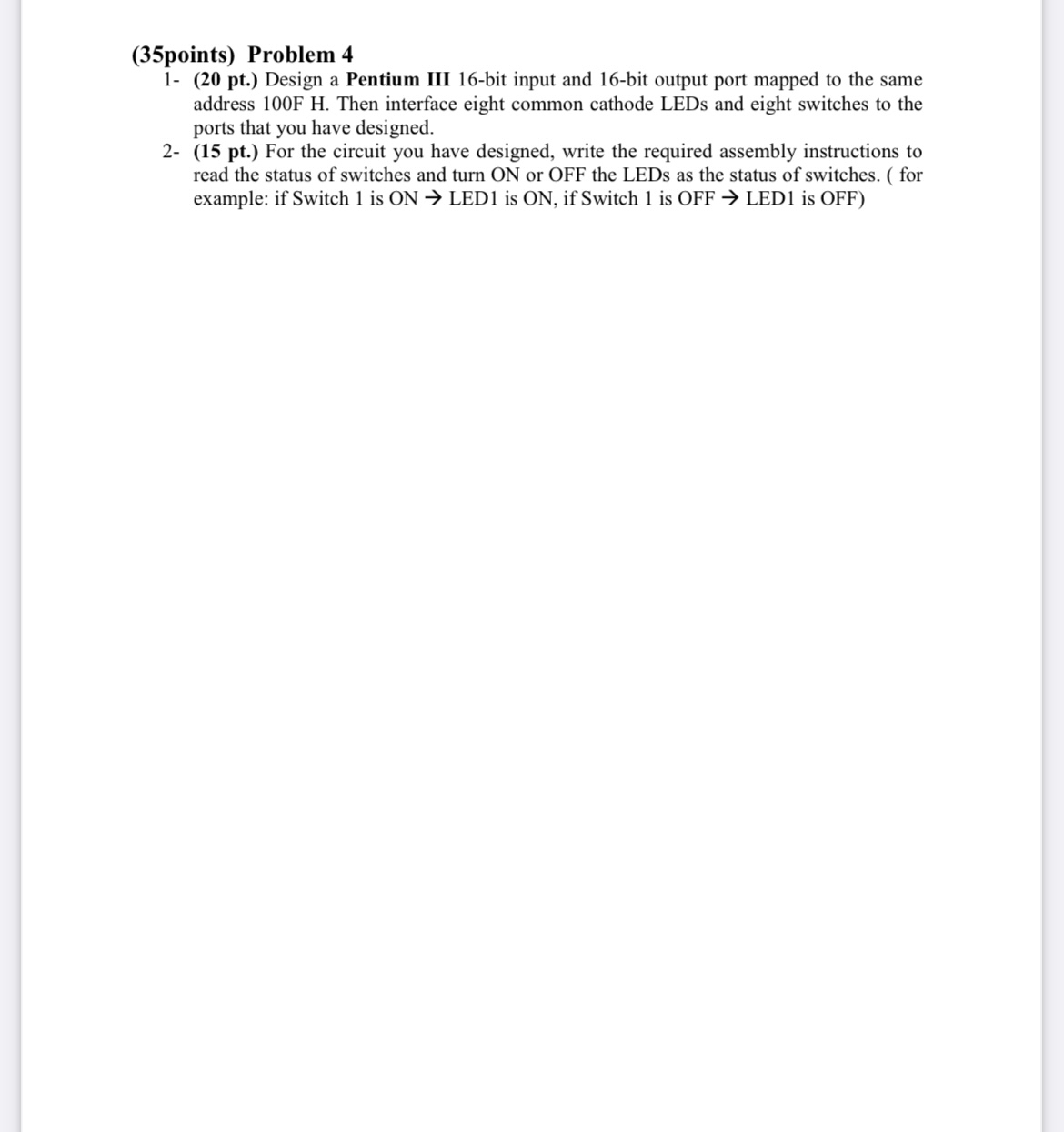 Solved (35points) ﻿Problem 41- (20 ﻿pt.) ﻿Design a Pentium | Chegg.com