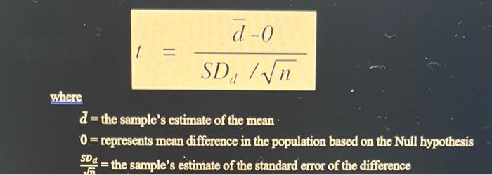 Solved calculate t-score using the following formula and | Chegg.com