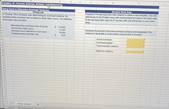 Solved Using Excel to Determine Overhead VariancesPROBLEM5 | Chegg.com
