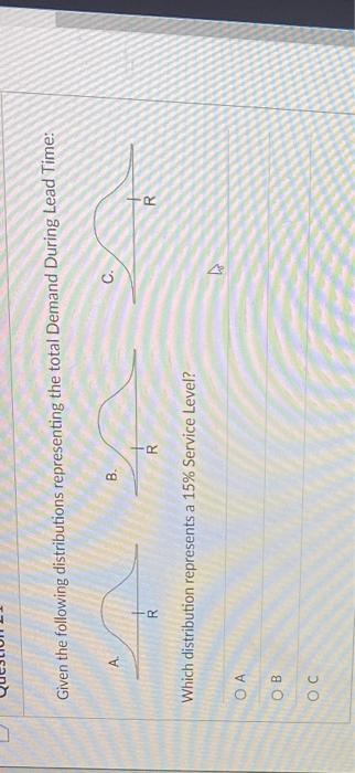 Solved Given the following distributions representing the | Chegg.com