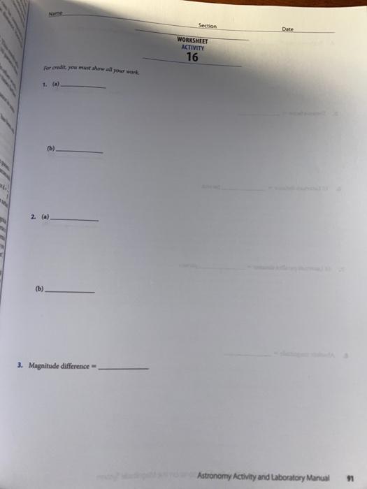 Solved ACTIVITY 16 How Bright Is That Star? A Tutorial on | Chegg.com