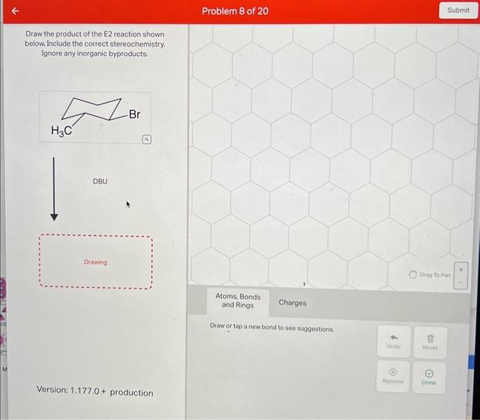 Solved Draw the product of the E2 reaction shown below. | Chegg.com