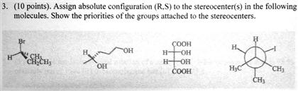 Solved Assign absolute configuration (R, S) to the | Chegg.com