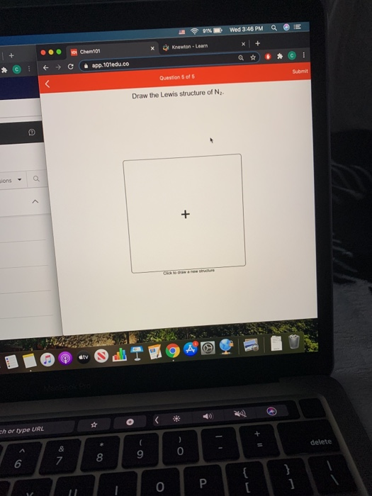 Solved a 91% Wed 3:46 PM x + Knewton - Learn Chemto1 Q * c | Chegg.com