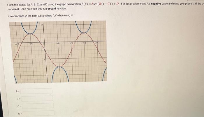 Solved Fill in the blanks for A,B,C, and D using the graph | Chegg.com
