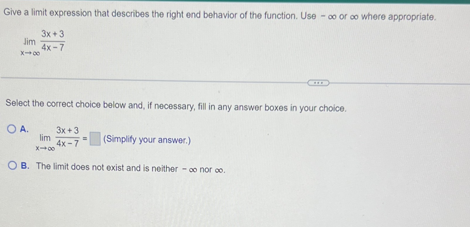 Solved Give a limit expression that describes the right end | Chegg.com