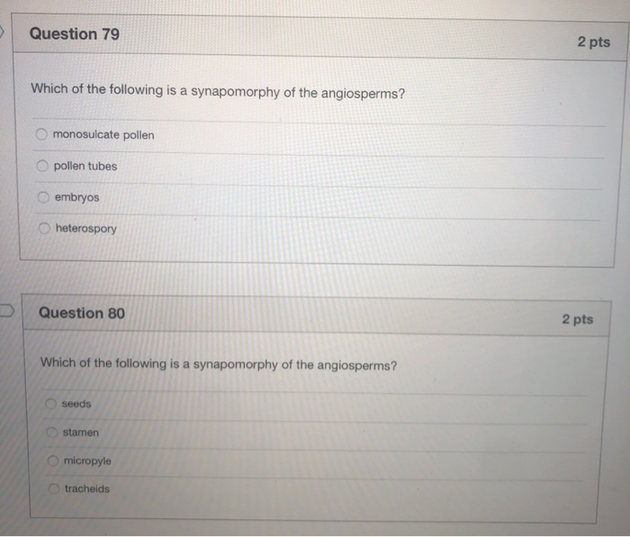 Solved Question 79 2 pts Which of the following is a | Chegg.com
