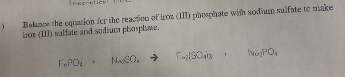Solved Balance The Equation For The Reaction Of Iron Iii