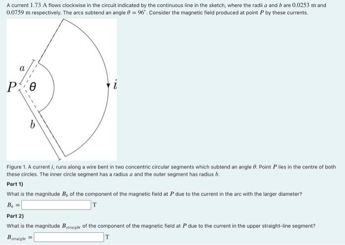 Solved A current 1.73 A flows clockwise in the circuit | Chegg.com