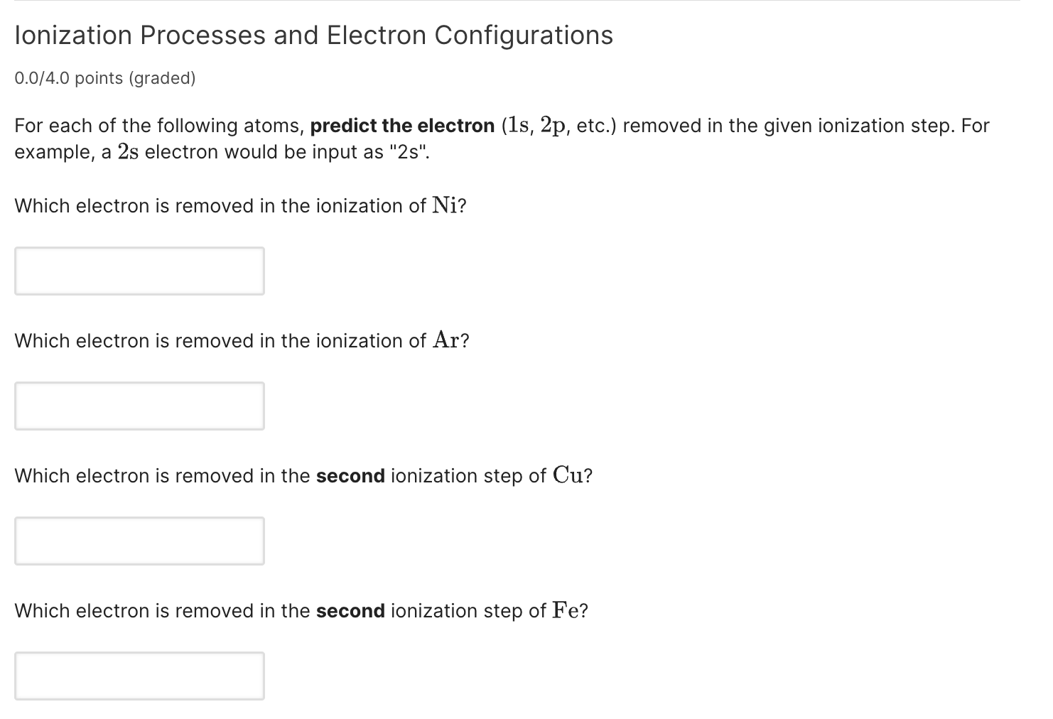 Solved 1Ionization Processes and Electron | Chegg.com