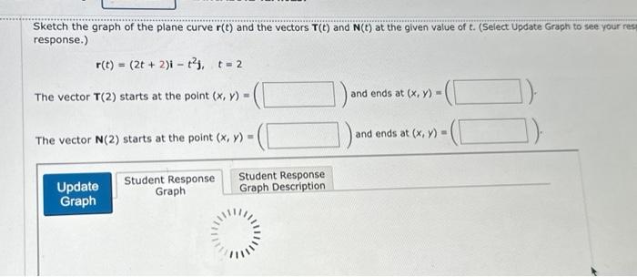 Solved Sketch the graph of the plane curve r(t) and the | Chegg.com