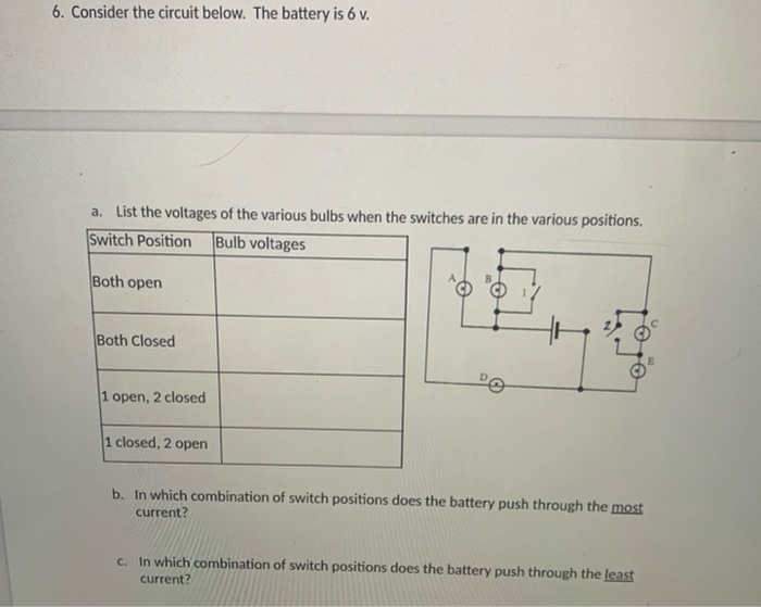Solved 2. Consider the following circuits of identical bulbs | Chegg.com