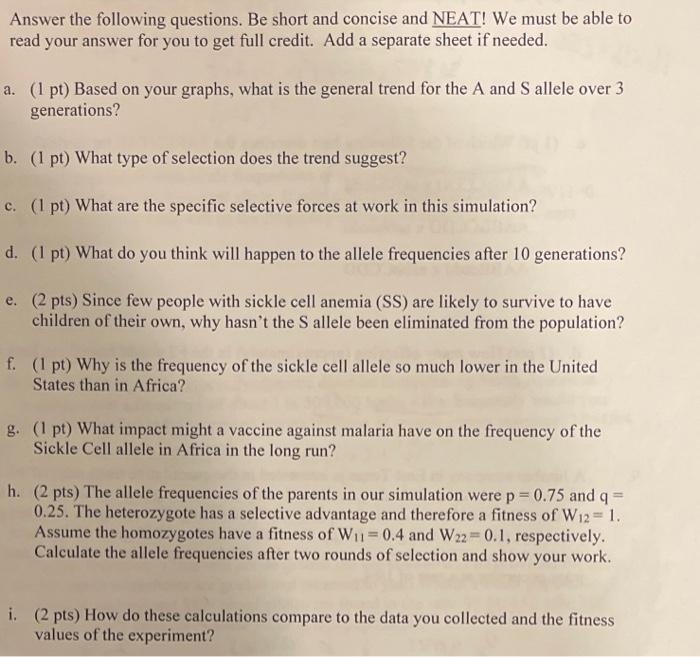 Solved Graph bused on Group Sickle Cell Data. Use different | Chegg.com