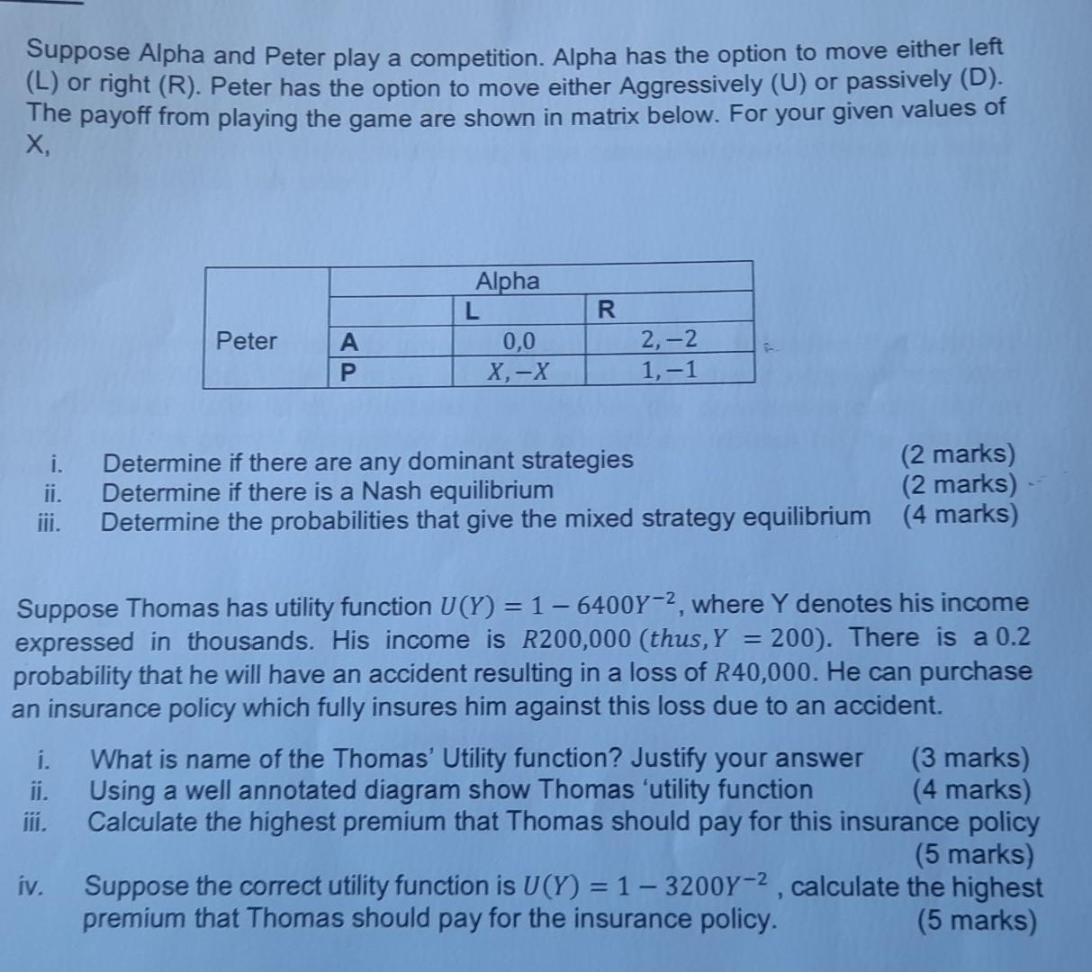 Solved Suppose Alpha and Peter play a competition. Alpha has | Chegg.com