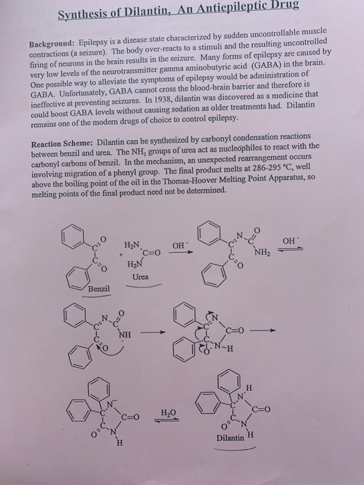 Solved Synthesis of Dilantin, An Antiepileptic Drug | Chegg.com