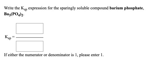 Solved Write the Ksp expression for the sparingly soluble | Chegg.com
