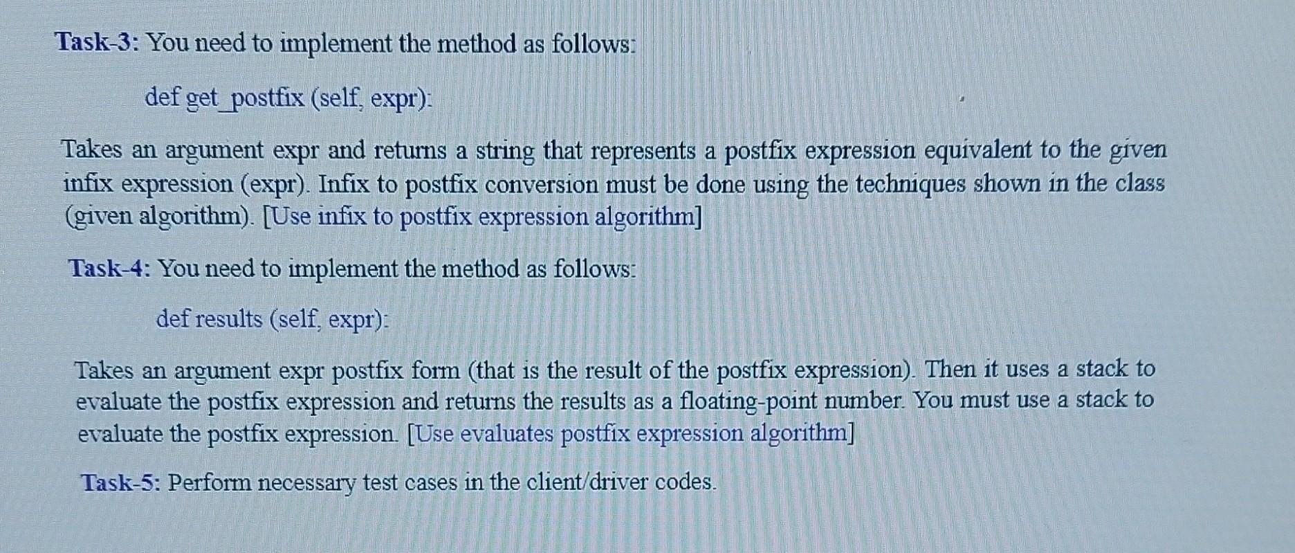 Solved in python. you need to implement specified | Chegg.com