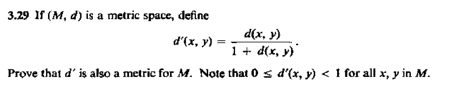 Solved 3.26 ﻿In any metric space (M7d), ﻿prove that the | Chegg.com