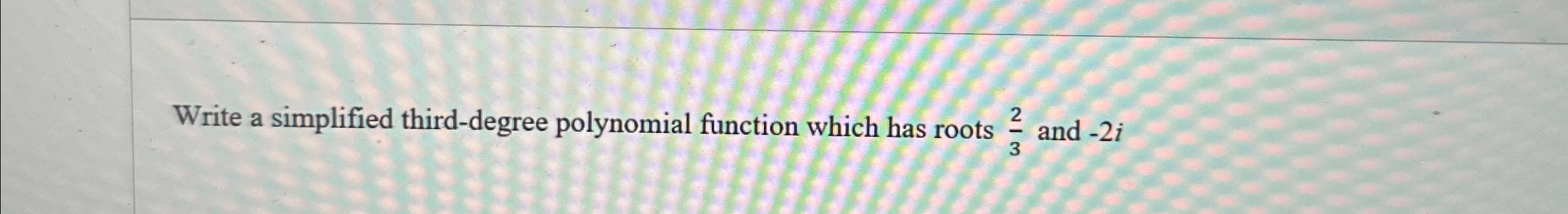 Solved Write a simplified third-degree polynomial function | Chegg.com