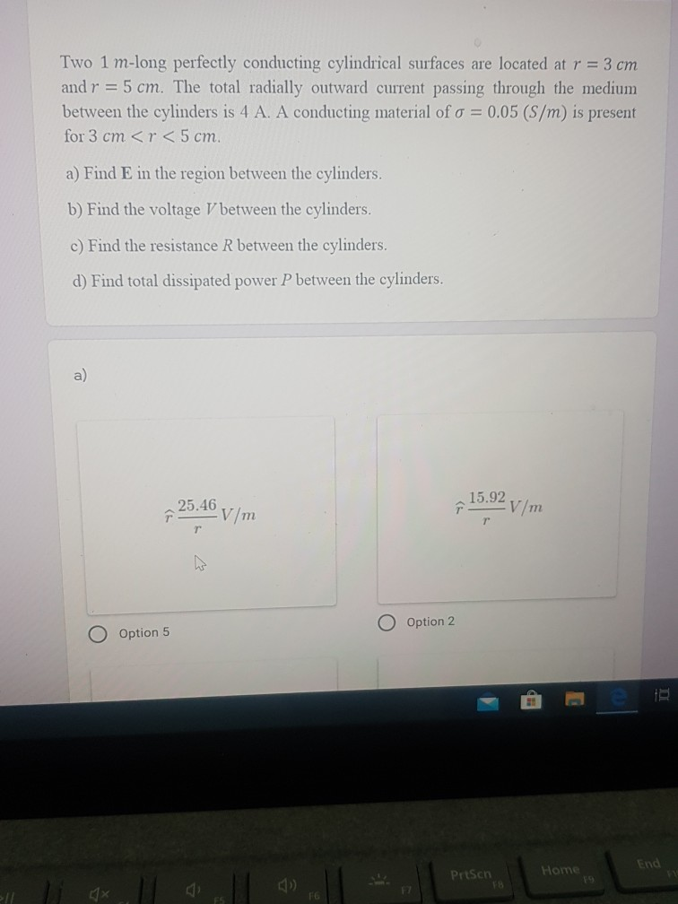 Solved Two 1 m-long perfectly conducting cylindrical | Chegg.com