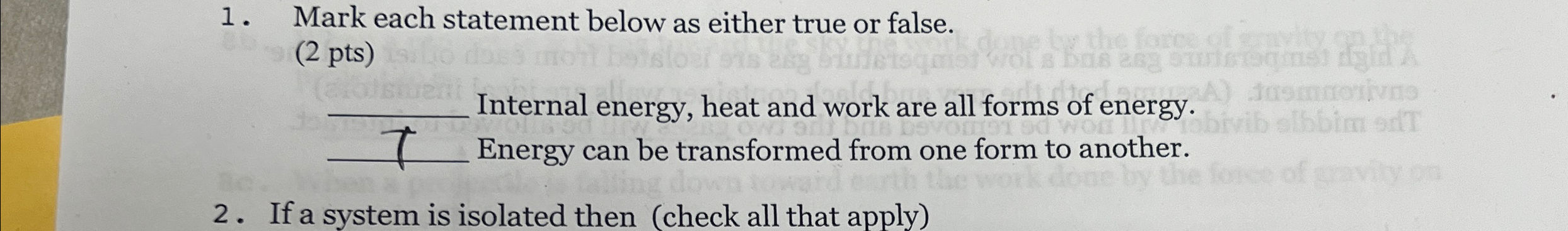 Solved Mark each statement below as either true or false.(2 | Chegg.com