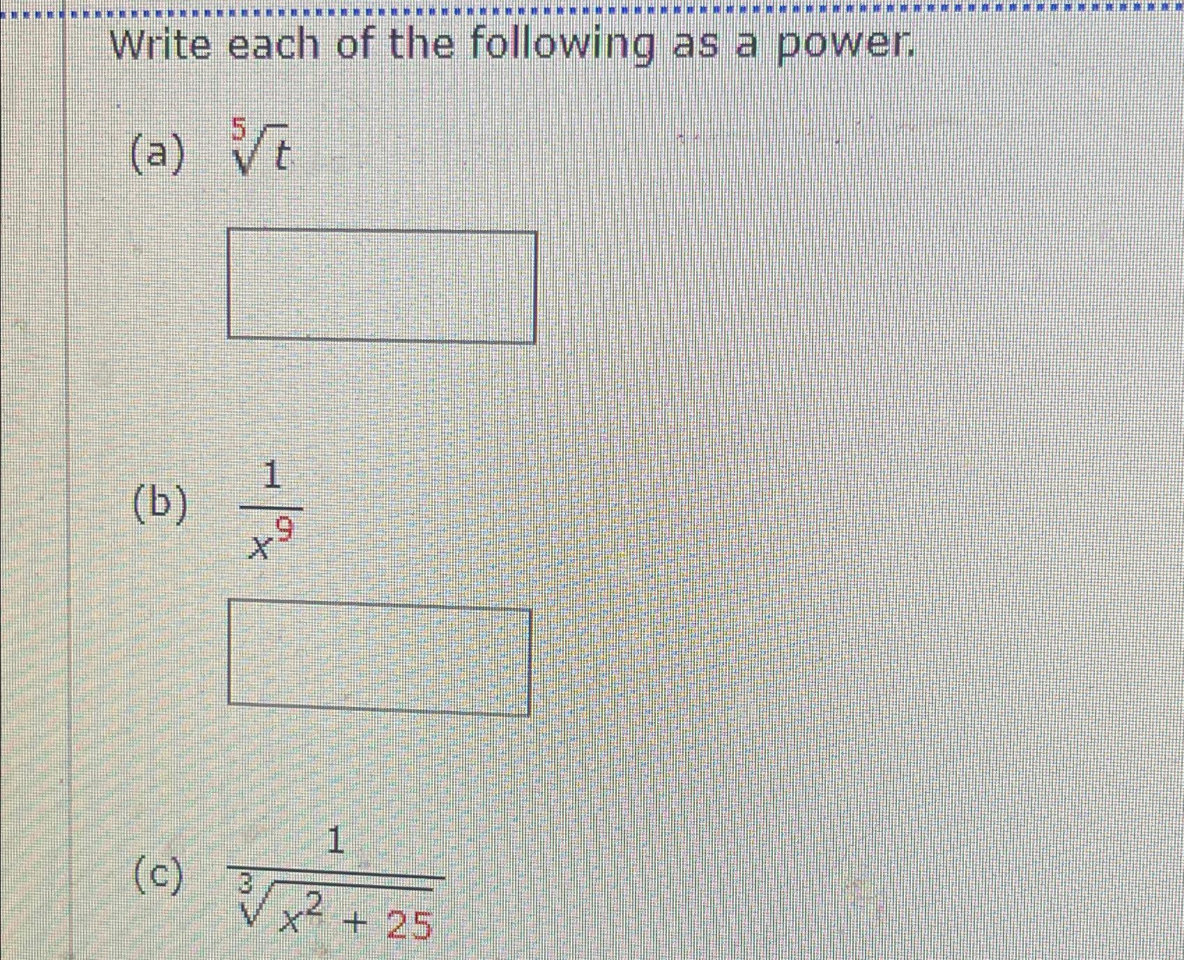 Solved Write each of the following as a | Chegg.com