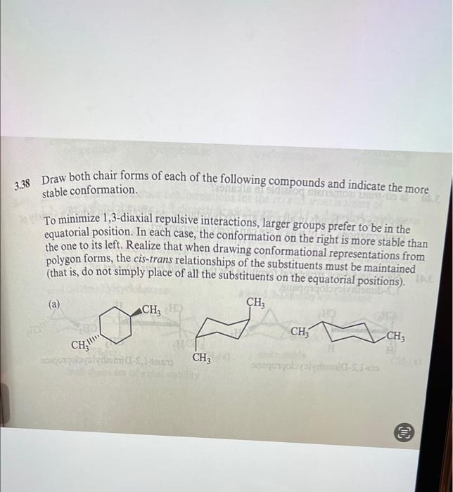 Draw both chair forms of each of the following | Chegg.com
