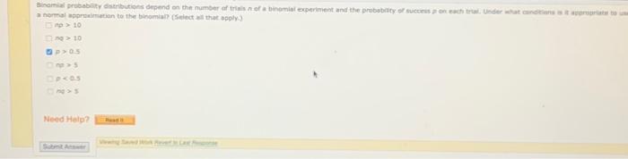 Solved n>10 p>0.5 lom3 pores nos >5 | Chegg.com